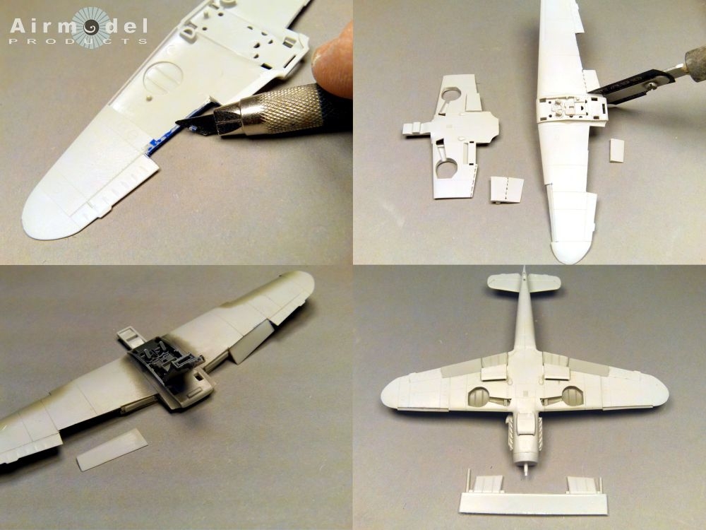 Airmodel - Bf 109 F/G/K Flaps, Cooling Flaps and leading edge slats ...
